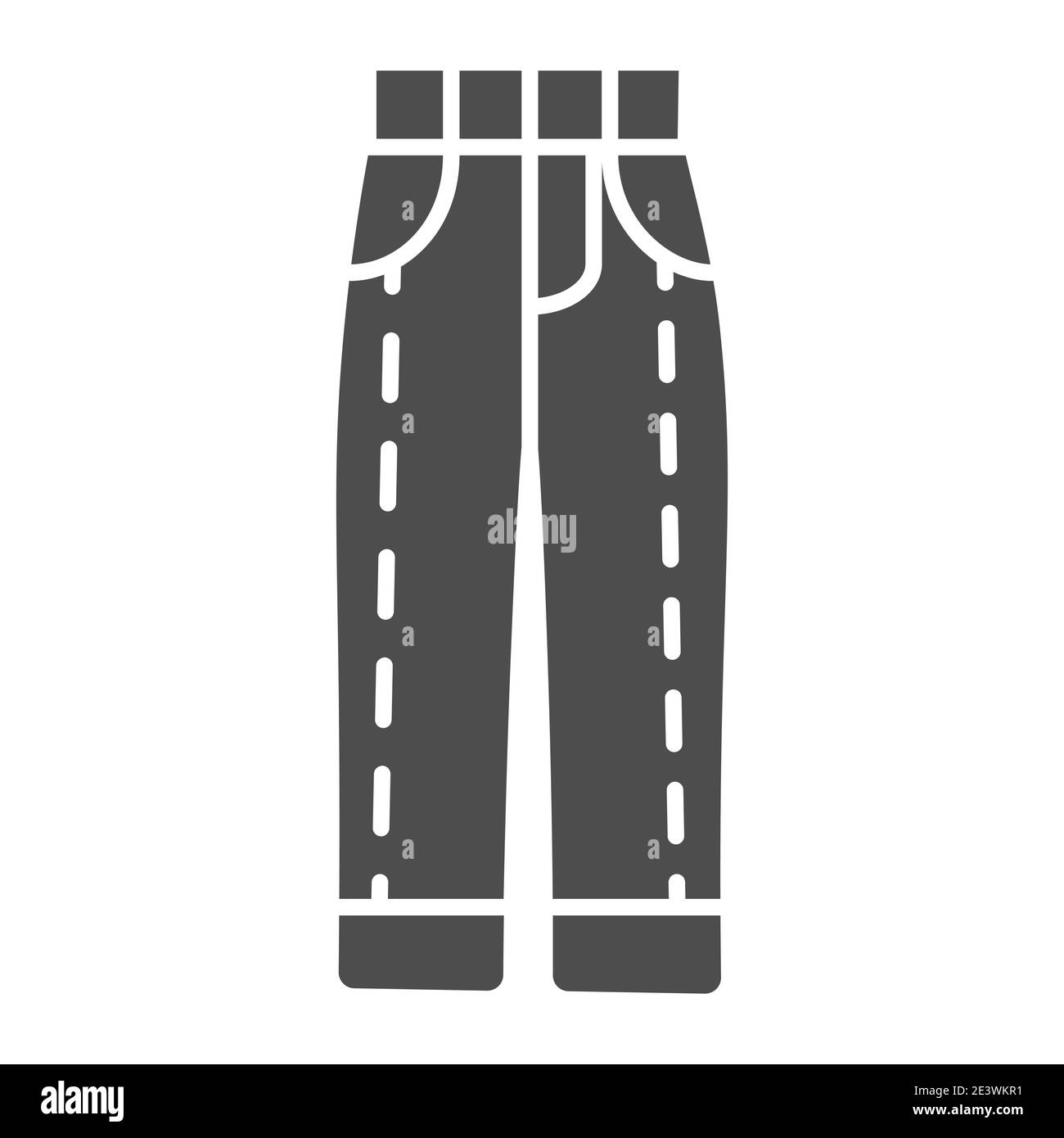 Jeans solid icon, Casual clothing concept, Men jeans or pants sign on ...