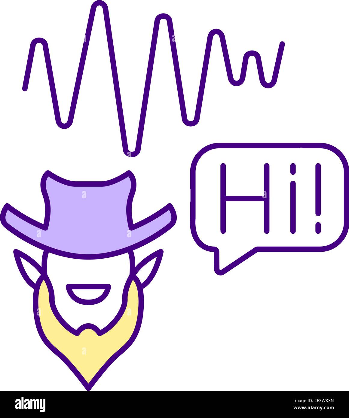 Creating voice character RGB color icon Stock Vector Image & Art - Alamy