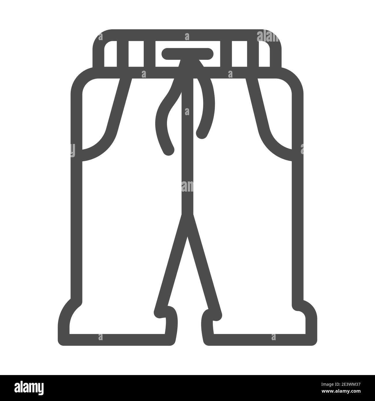 Short sweatpants line icon, sports clothes concept, sport shorts sign ...