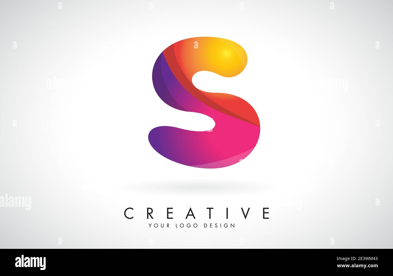 Letter S Creative Logo Design. Vector Font of twisted Ribbon for Title ...