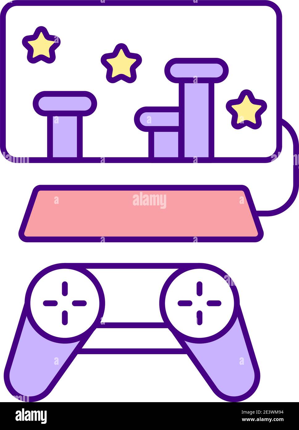 Drawing game levels RGB color icon Stock Vector Image & Art - Alamy