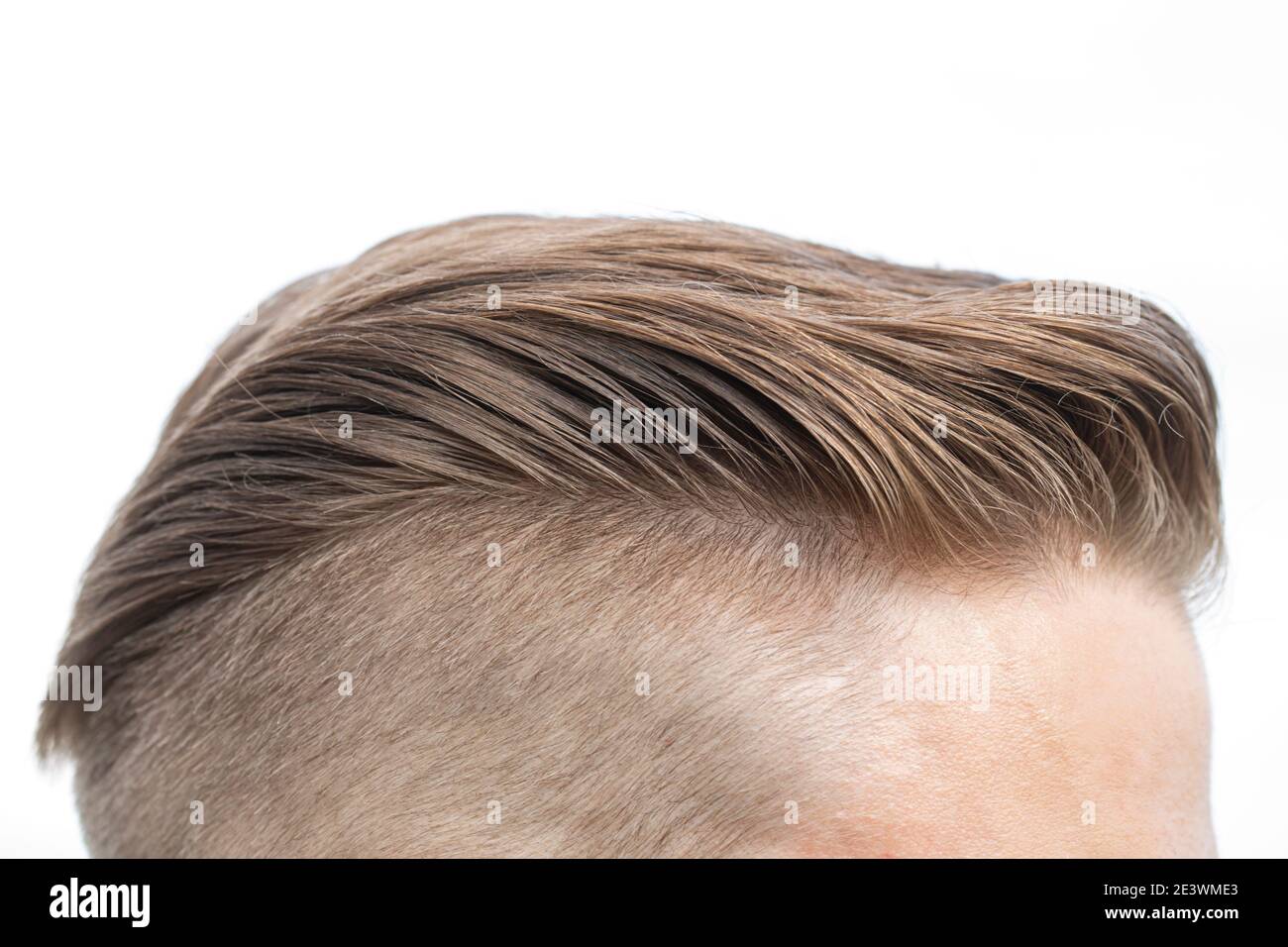 Man hairstyle hairdresser. Healthy male hair. Dandruff. Grooming and ...