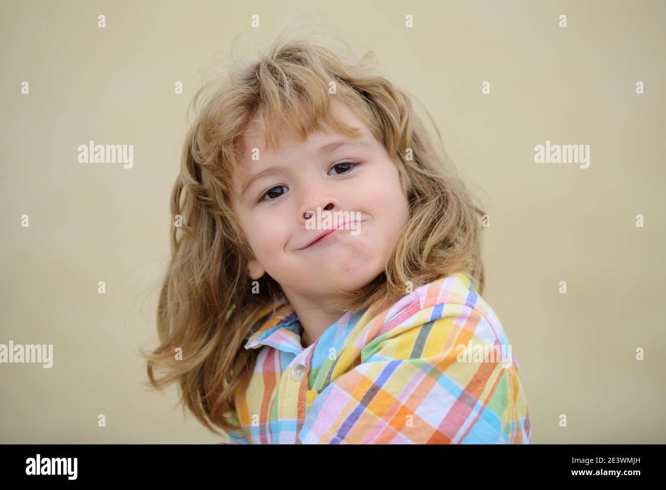 Children emotions. Kid facial expression. Funny kids face. Isolated ...