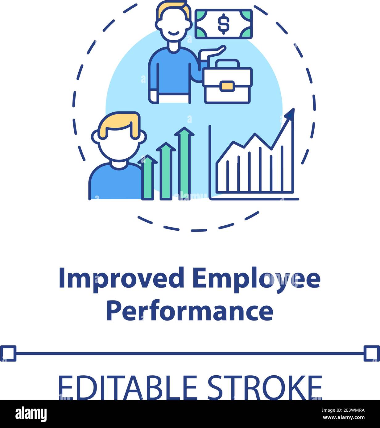 Improved employee performance concept icon Stock Vector Image & Art - Alamy