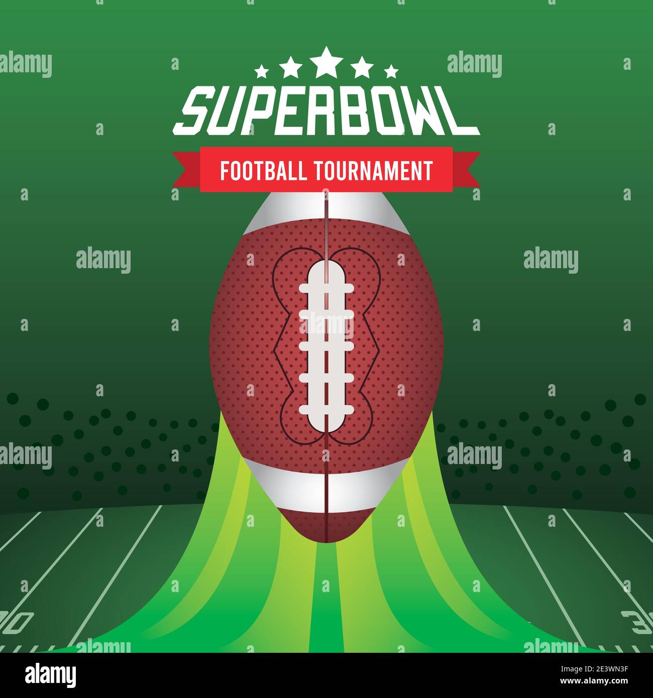 super bowl championship lettering in poster with vector illustration ...