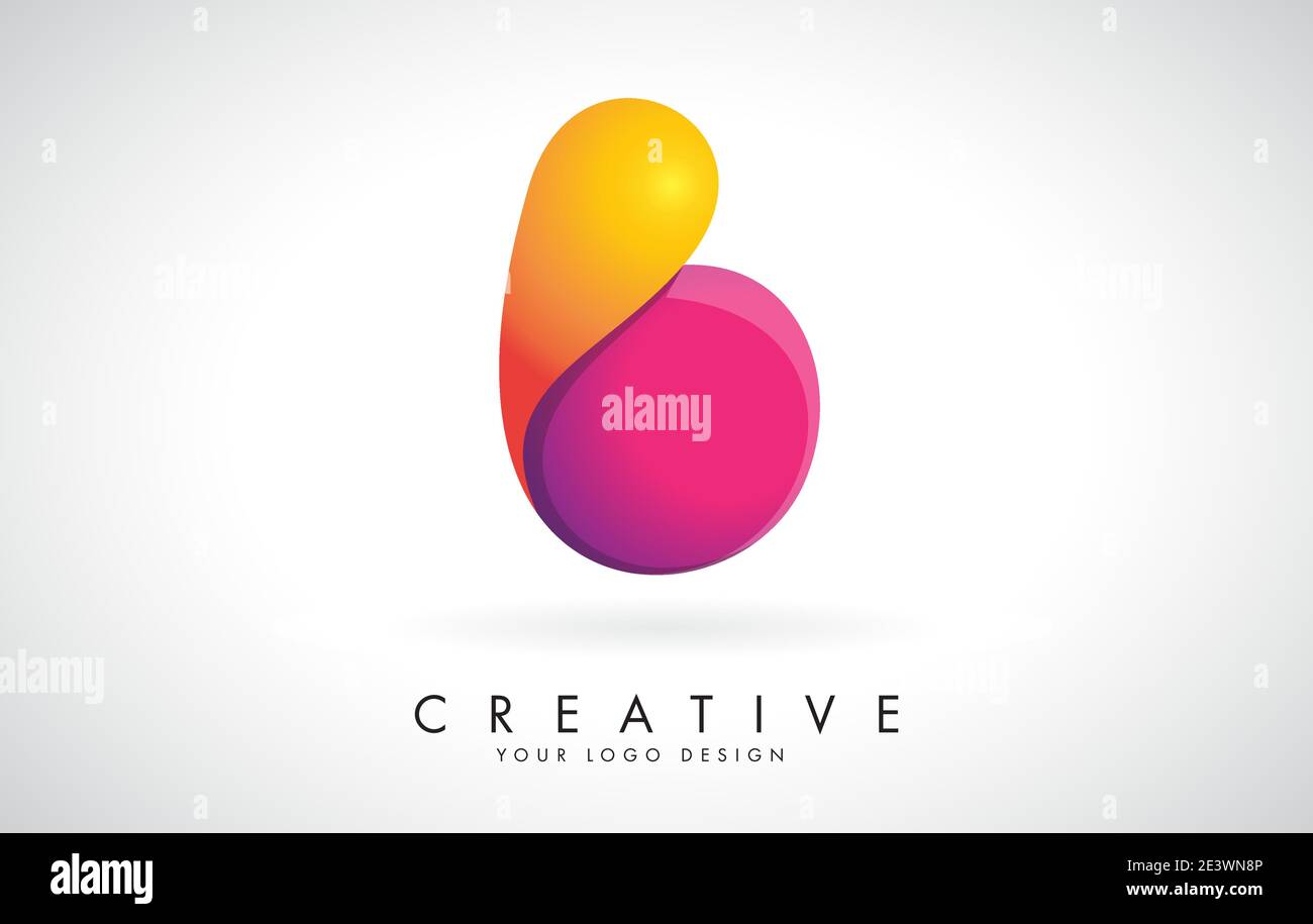 Letter B Creative Logo Design. Vector Font of twisted Ribbon for Title ...