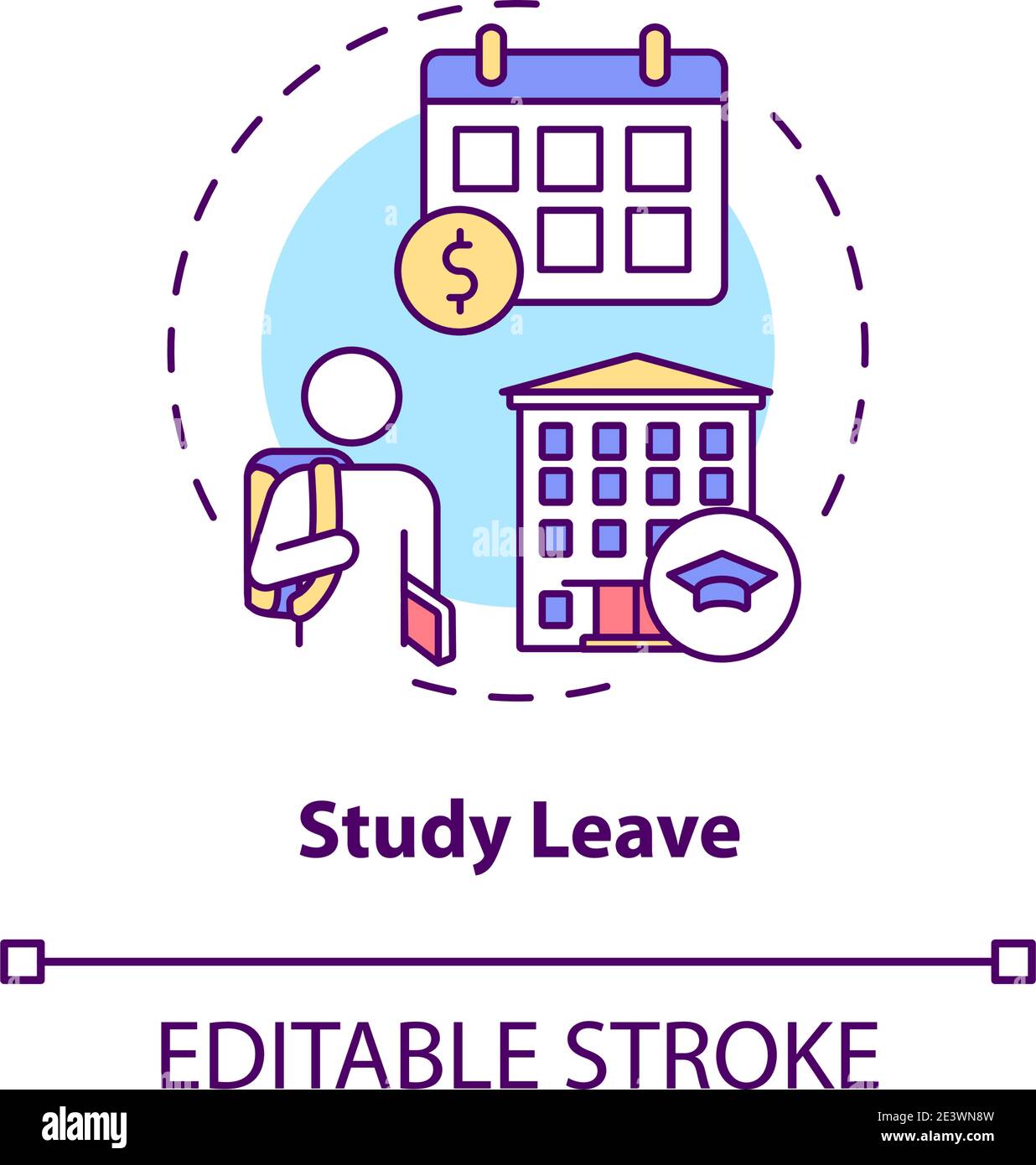 Study leave concept icon Stock Vector Image & Art - Alamy
