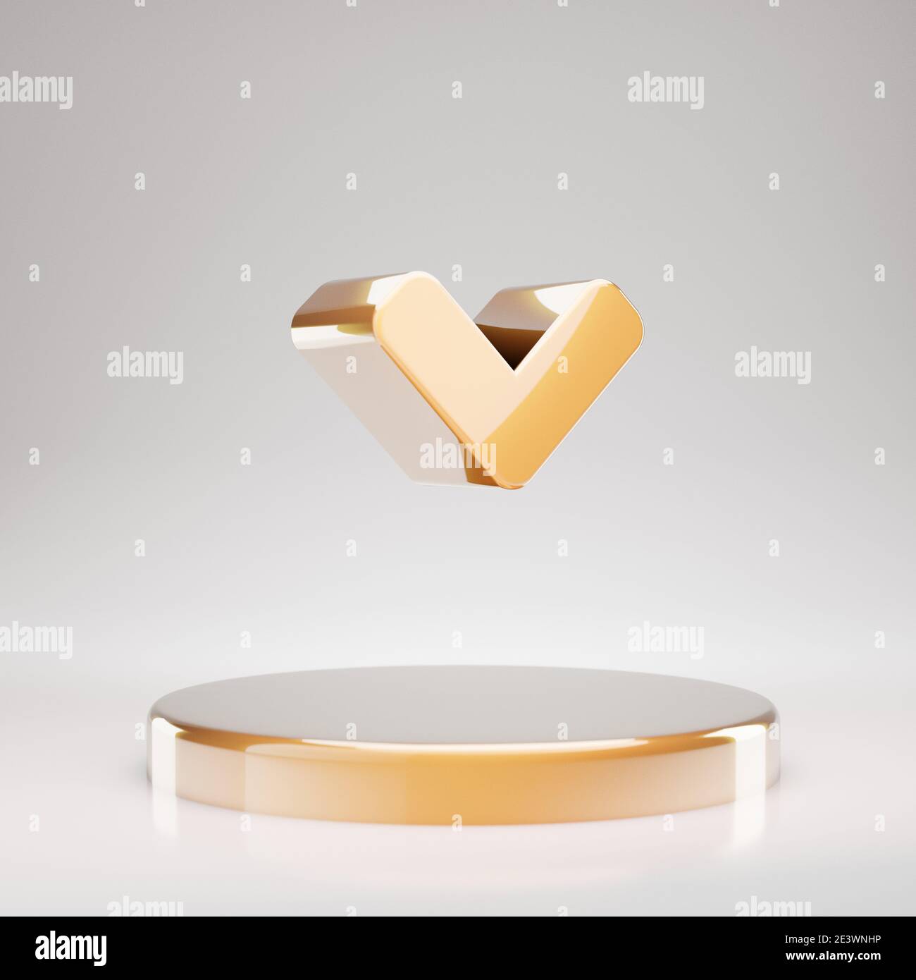Angle down icon yellow hi-res stock photography and images - Alamy