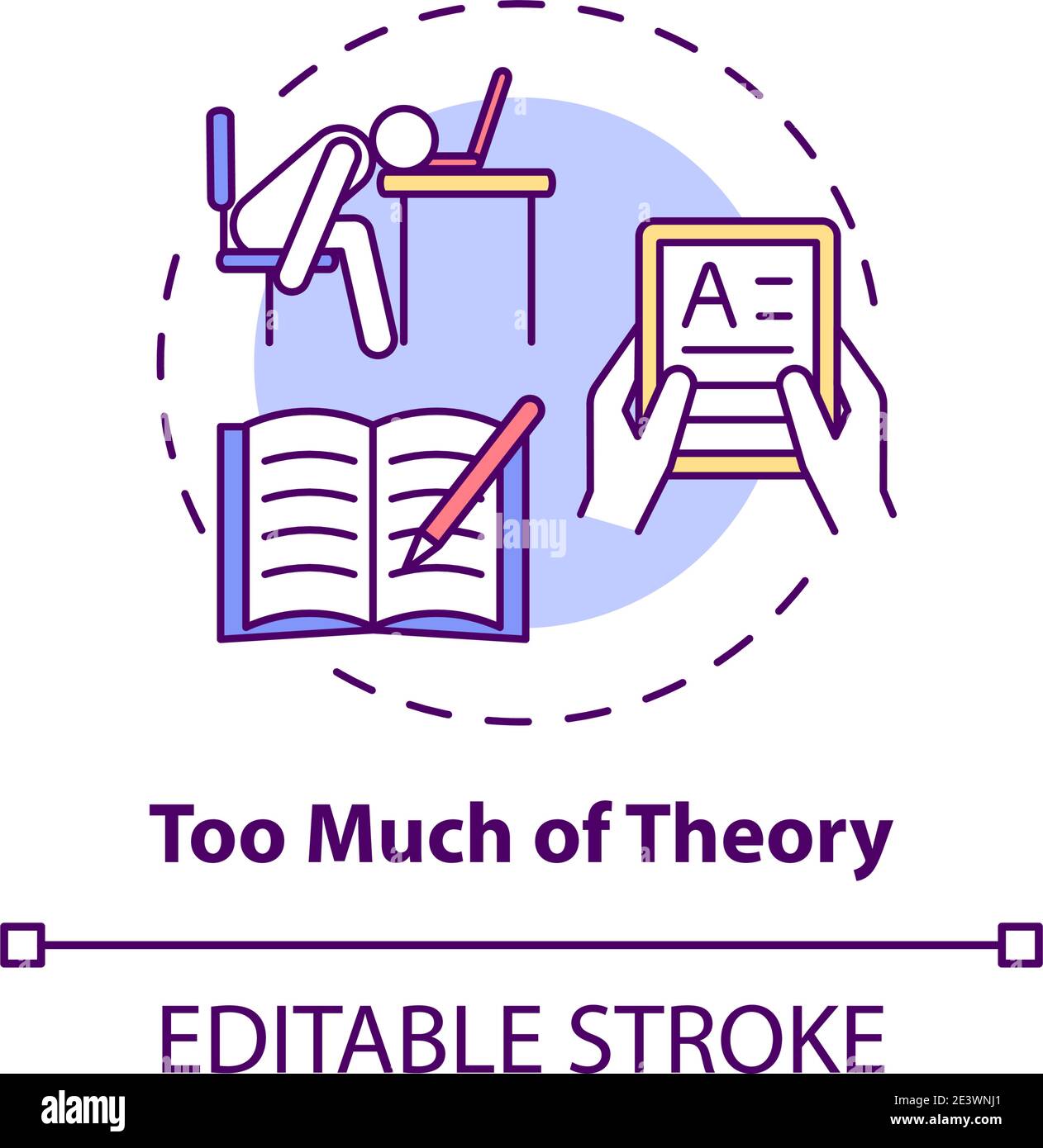 Too much theory concept icon Stock Vector Image & Art - Alamy