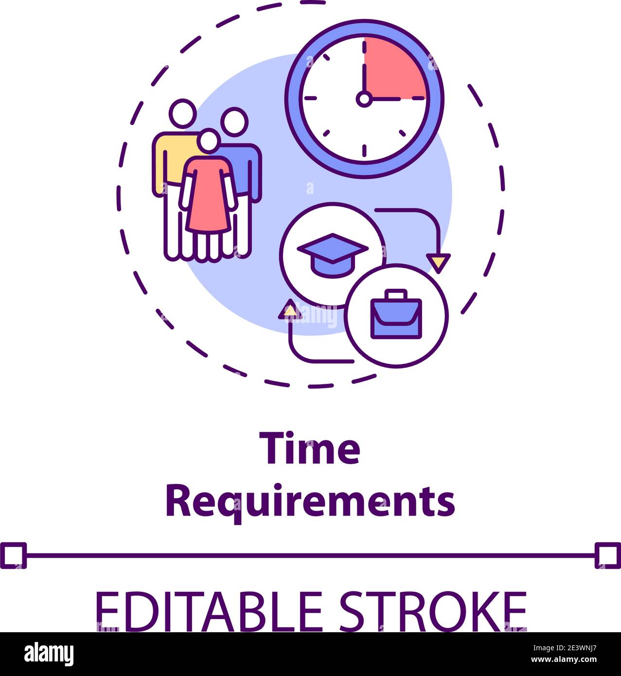 Time requirements concept icon Stock Vector Image & Art - Alamy