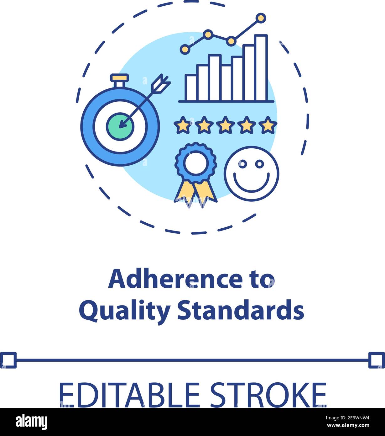 Adherence to quality standards concept icon Stock Vector Image & Art ...