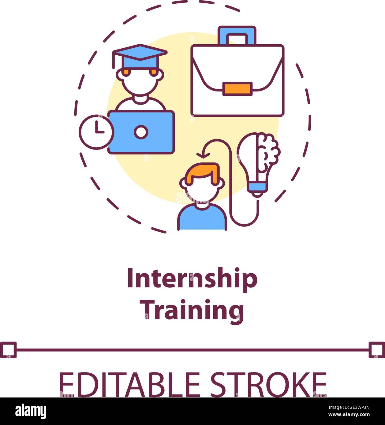 Internship training concept icon Stock Vector Image & Art - Alamy