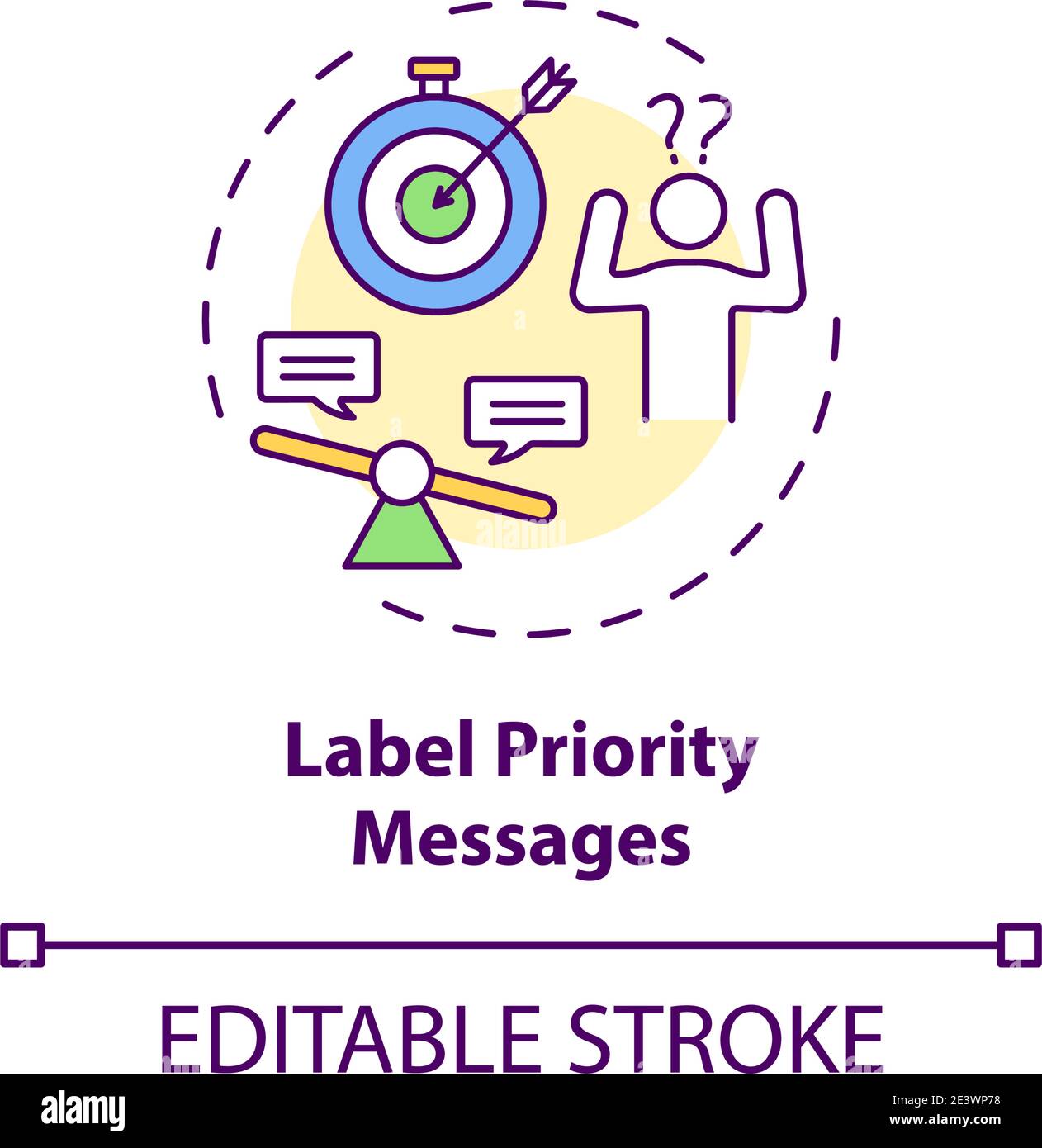 Labeling priority messages concept icon Stock Vector Image & Art - Alamy