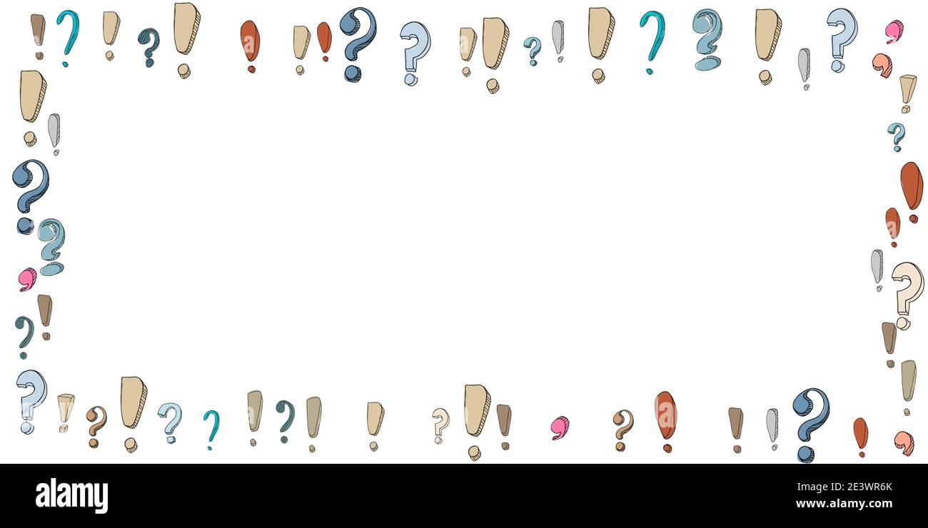 Frame pattern doodle punctuation marks Stock Vector Image & Art - Alamy