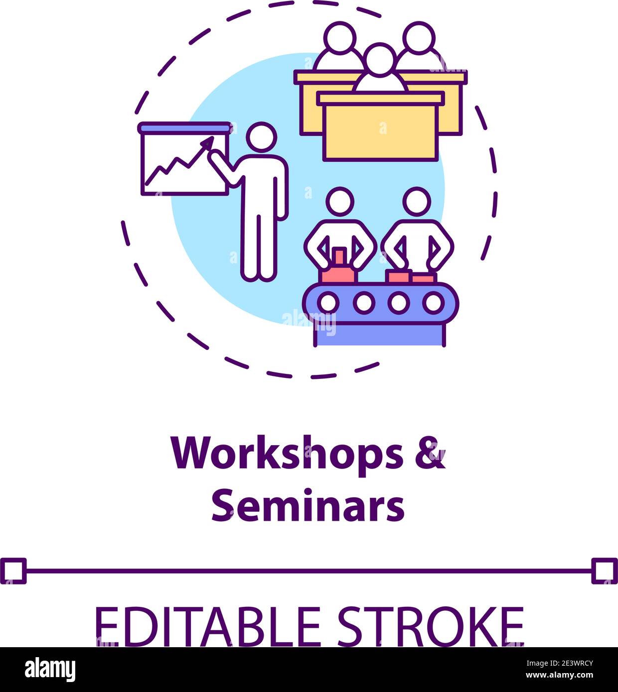 Workshops and seminars concept icon Stock Vector Image & Art - Alamy