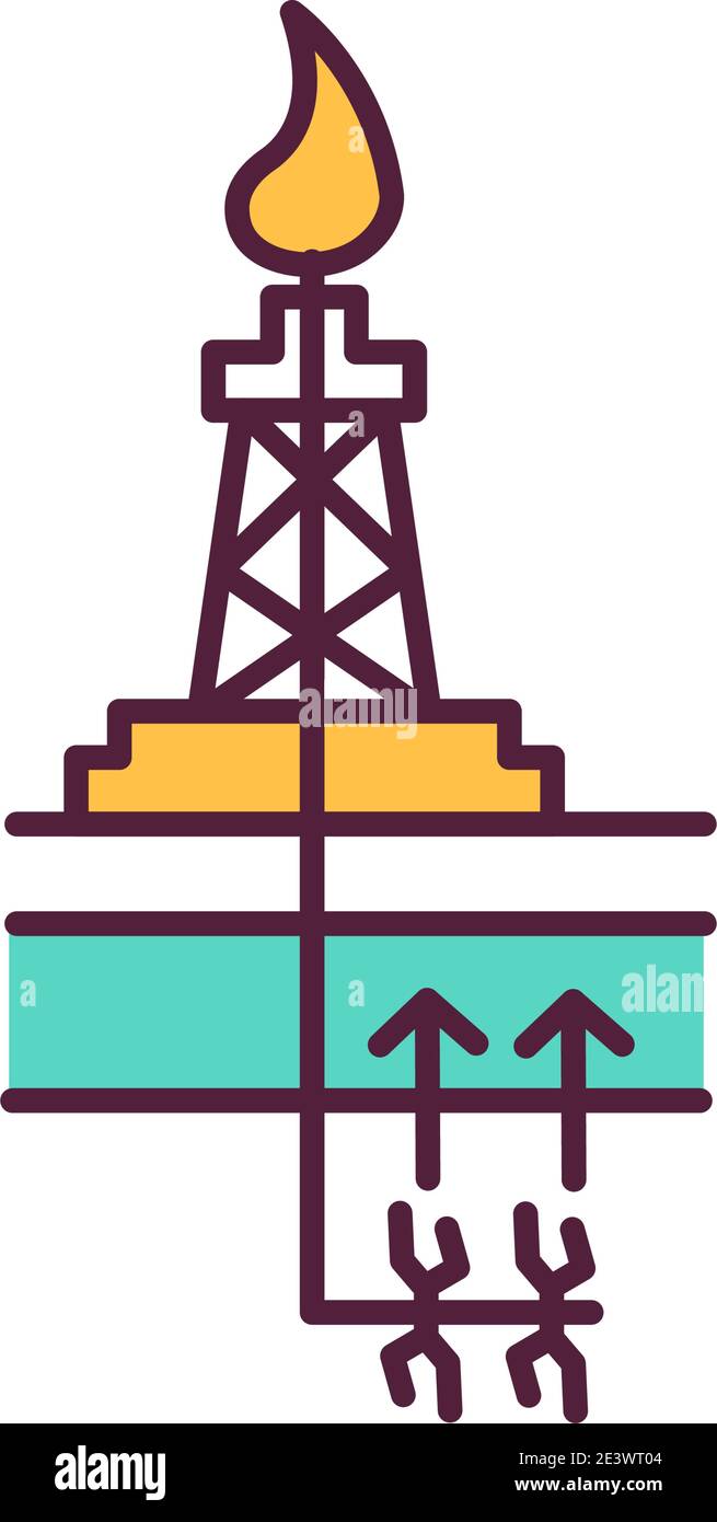 Fossil energy RGB color icon Stock Vector Image & Art - Alamy