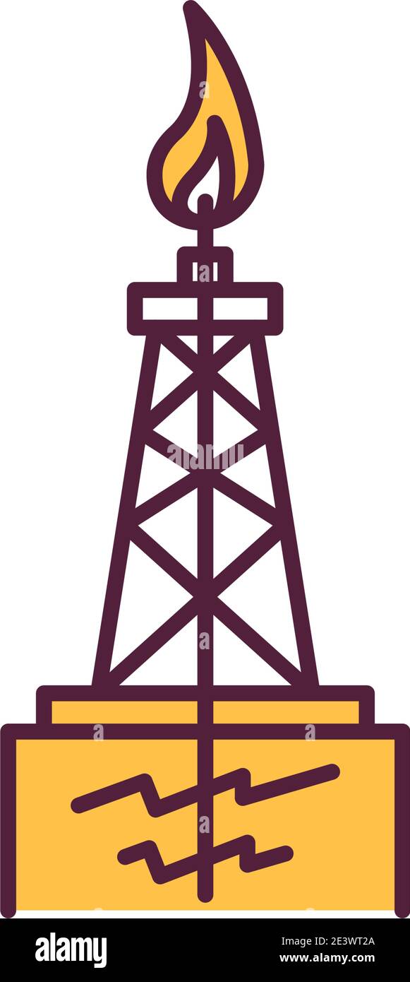 Fossil energy RGB color icon Stock Vector Image & Art - Alamy