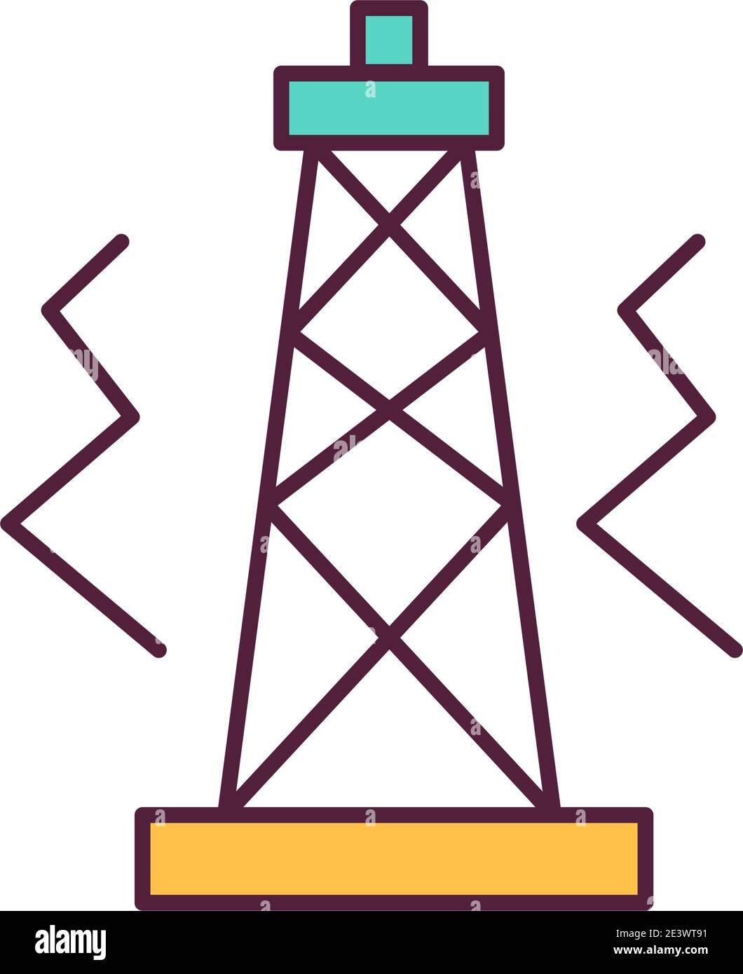 Fossil energy orange RGB color icon Stock Vector Image & Art - Alamy