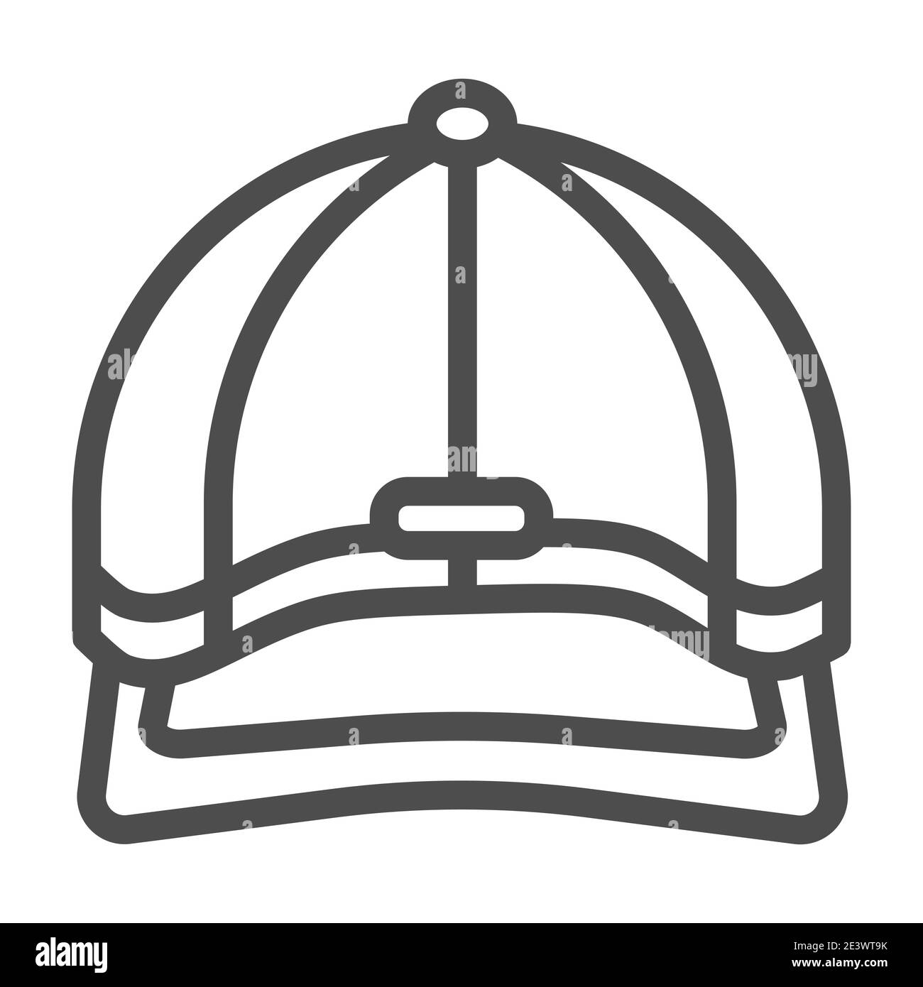 Baseball cap line icon, headwear concept, Baseball hat sign on white ...