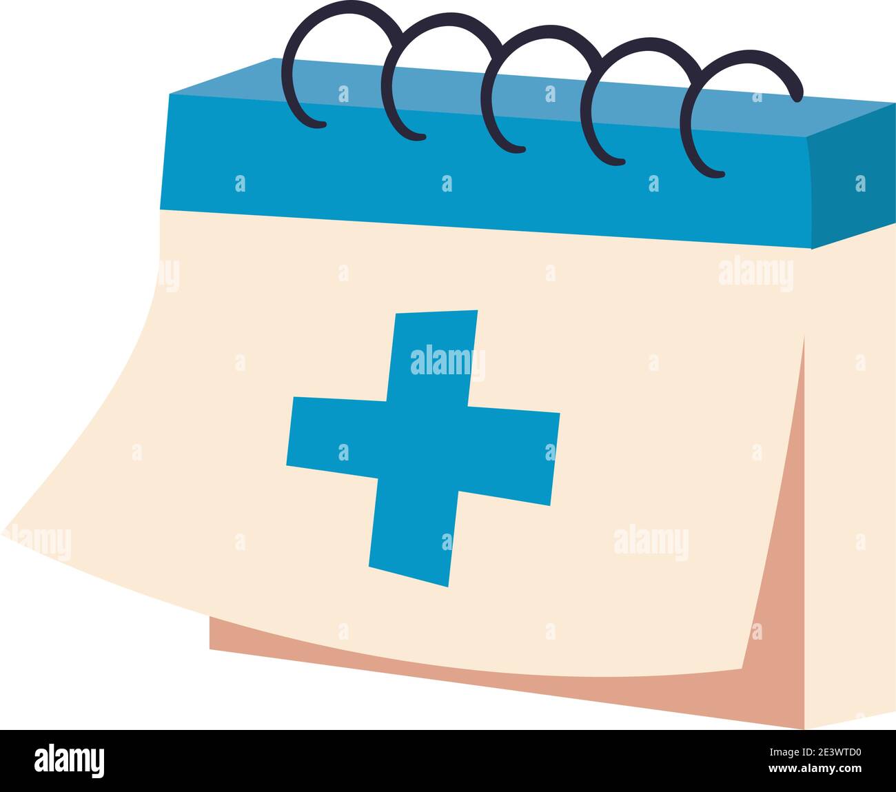 medical cross calendar design of care health and emergency theme Vector ...