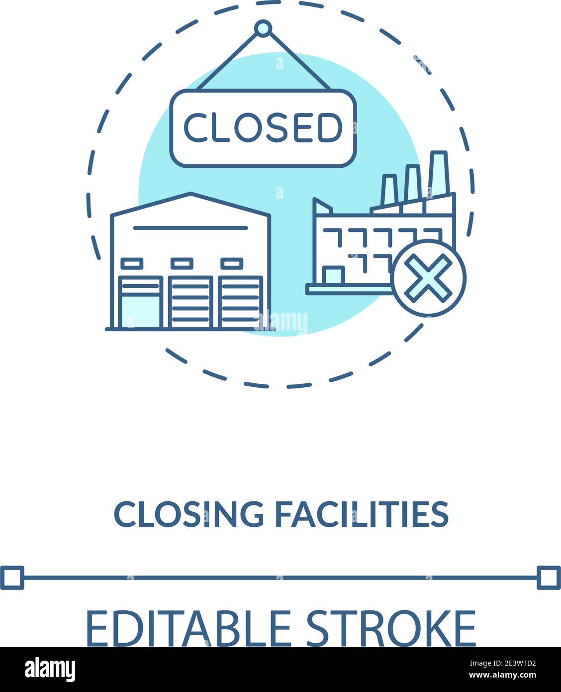 Closing facilities concept icon Stock Vector Image & Art - Alamy