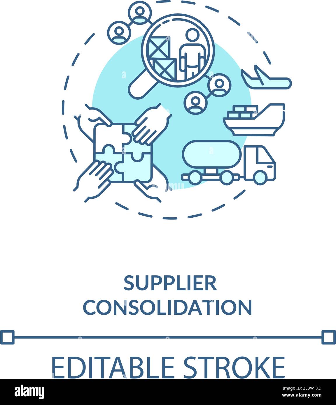 Supplier consolidation concept icon Stock Vector Image & Art - Alamy