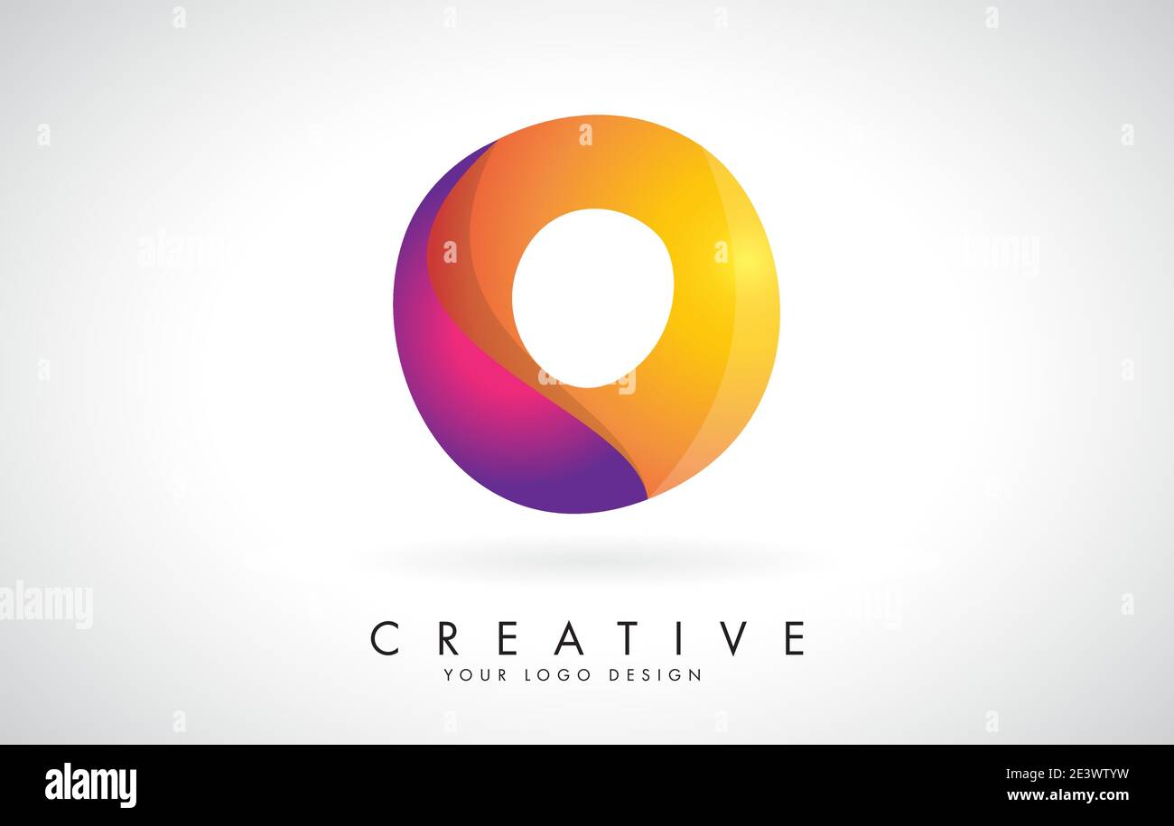 Letter O Creative Logo Design. Vector Font of twisted Ribbon for Title ...