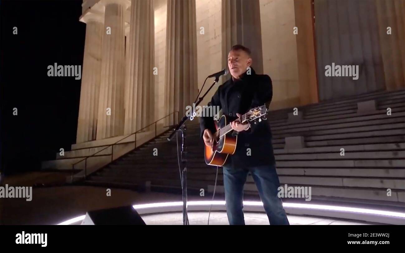 Bruce Springsteen performs during “Celebrating America,” a primetime ...