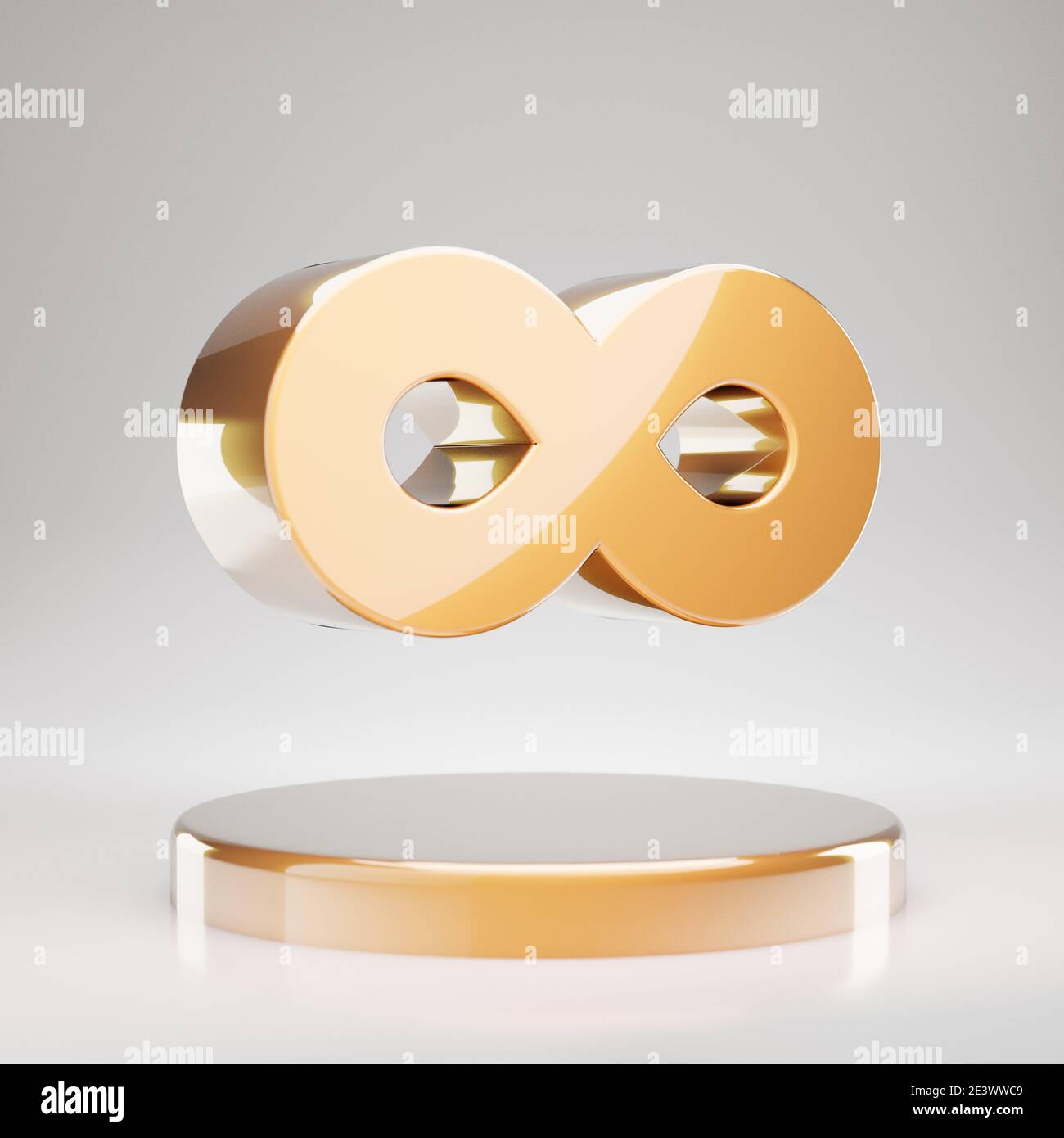 3d golden infinity symbol hi-res stock photography and images - Alamy