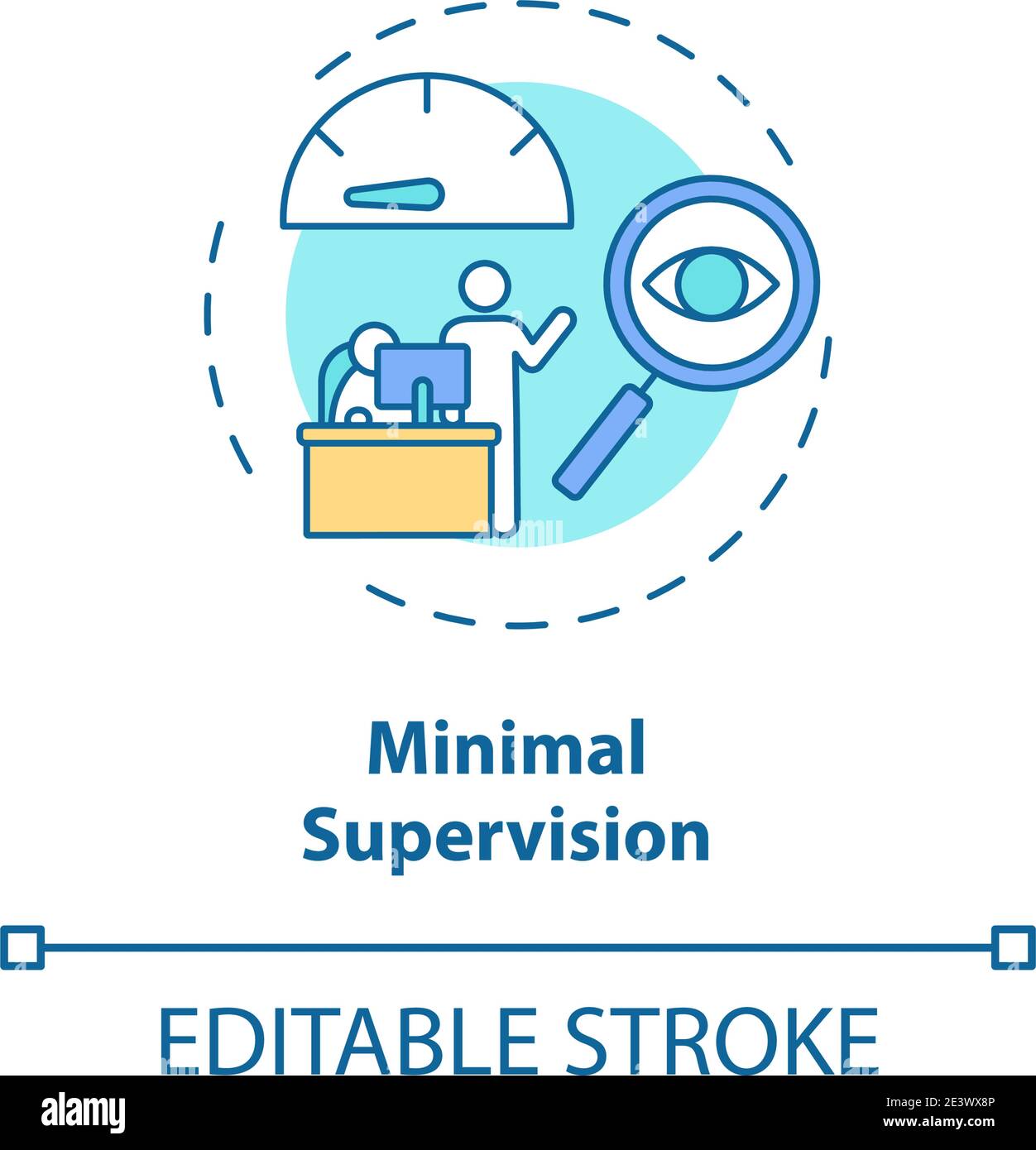 Minimal supervision concept icon Stock Vector Image & Art - Alamy