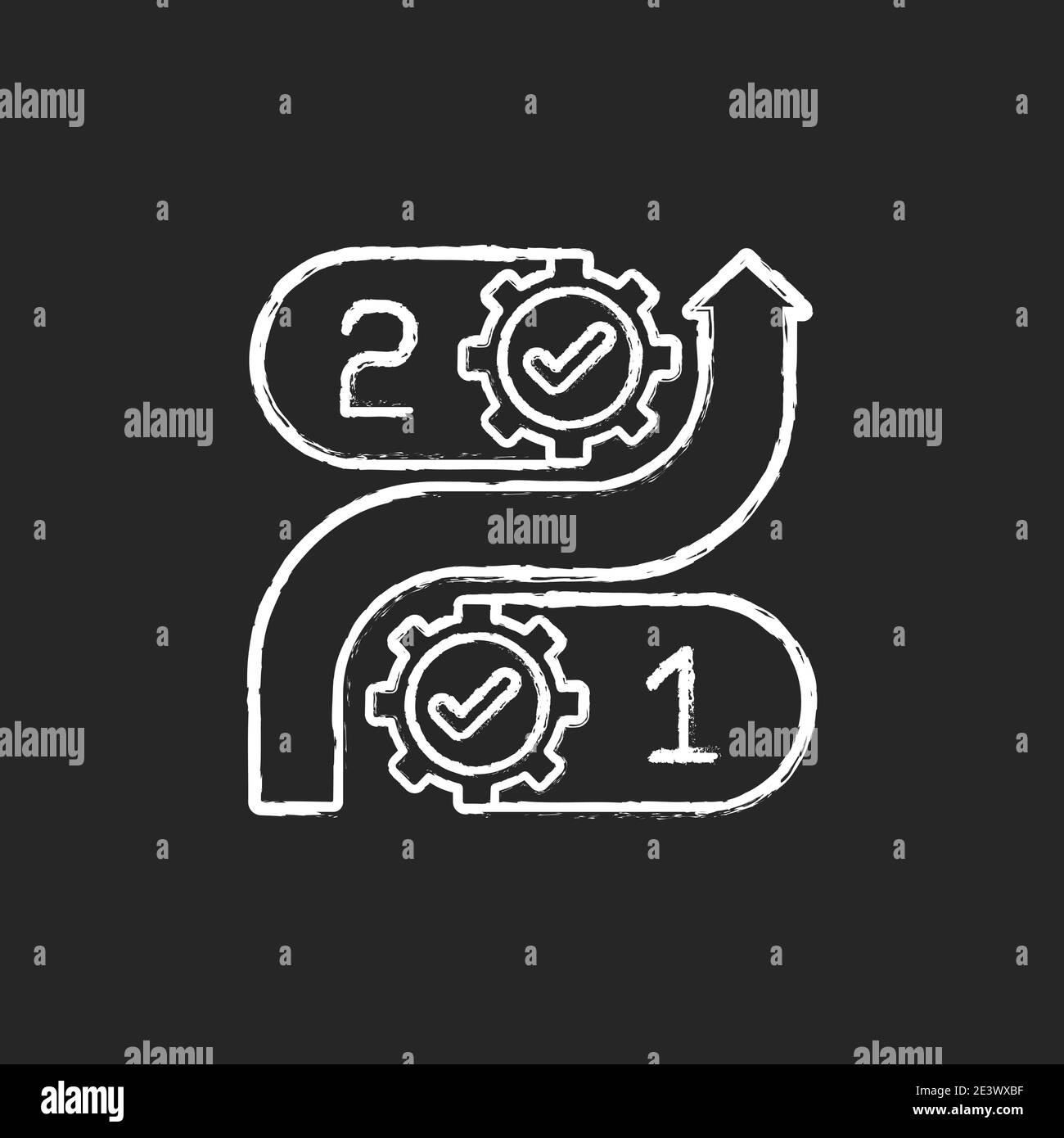 Consistency chalk white icon on black background Stock Vector Image ...
