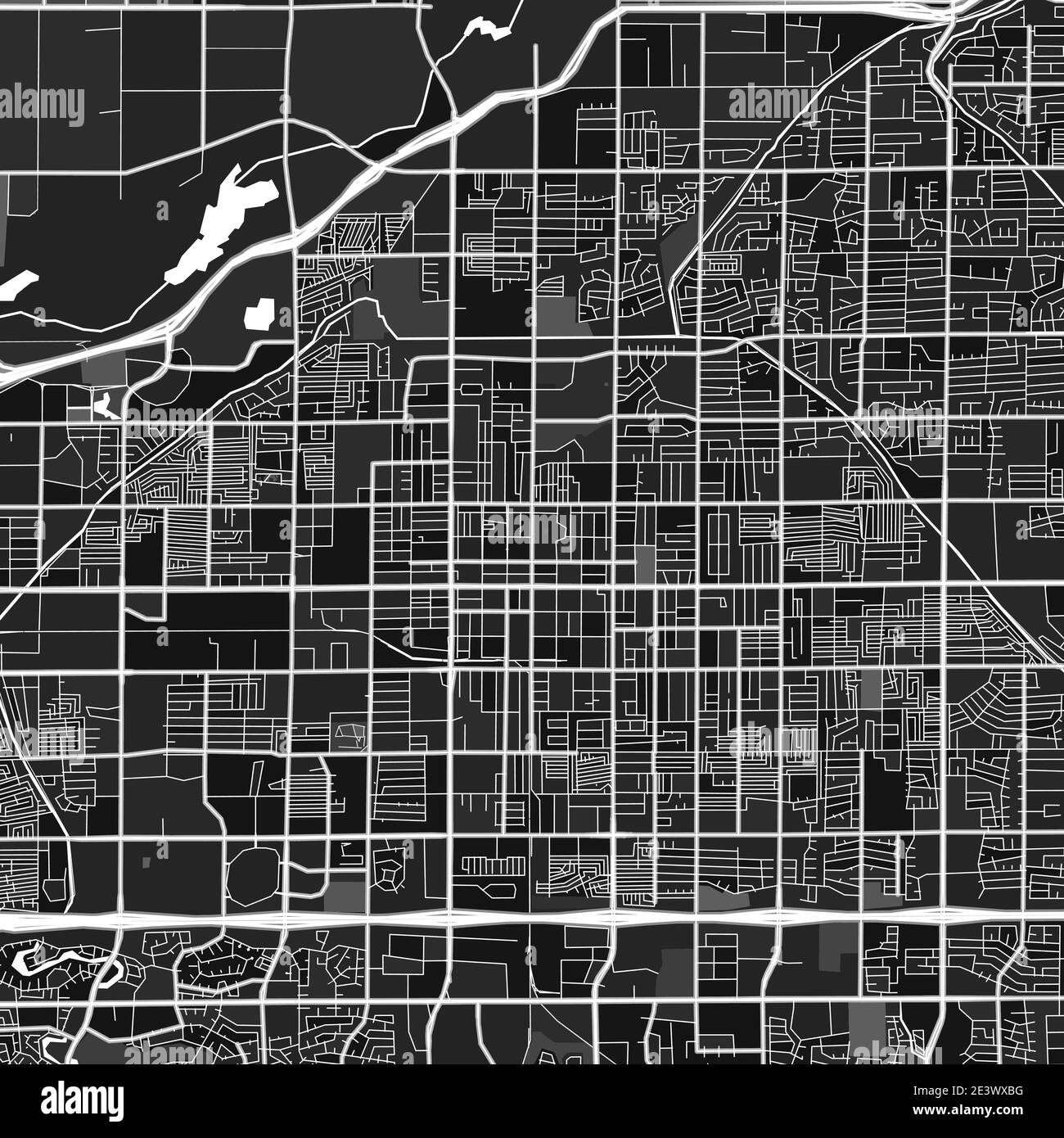 Dark vector art map of Mesa, Arizona, UnitedStates with fine gray ...