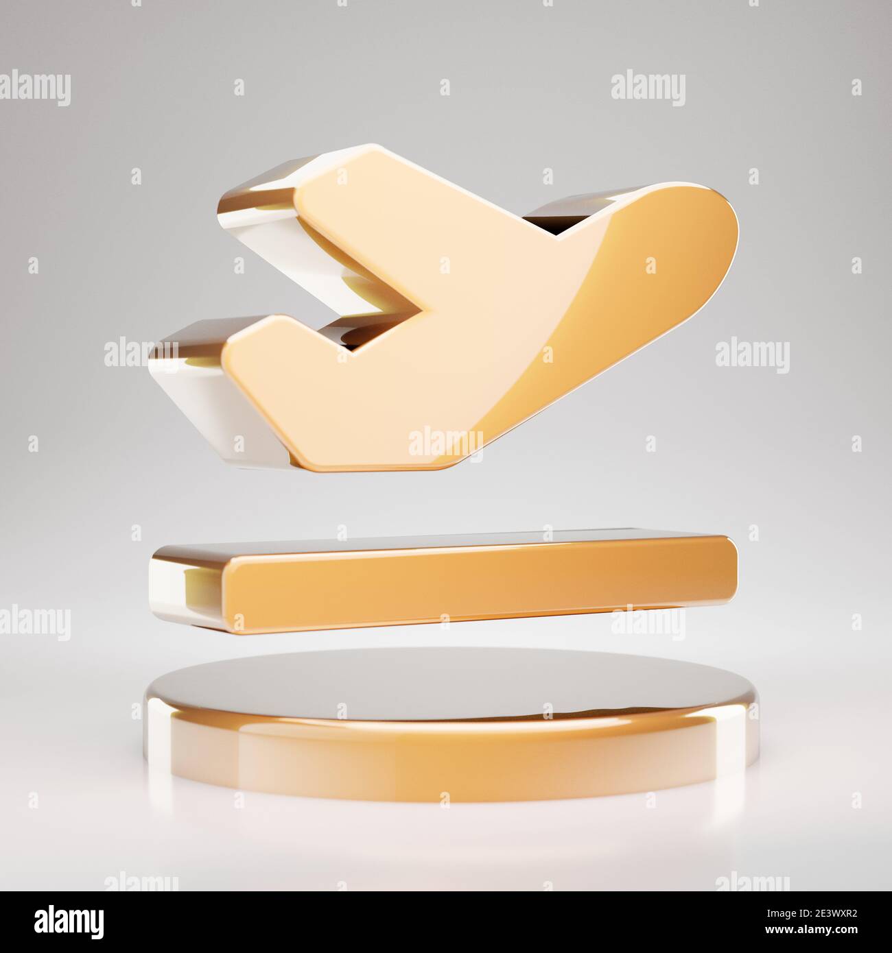 Plane Departure icon. Yellow Gold Plane Departure symbol on golden ...