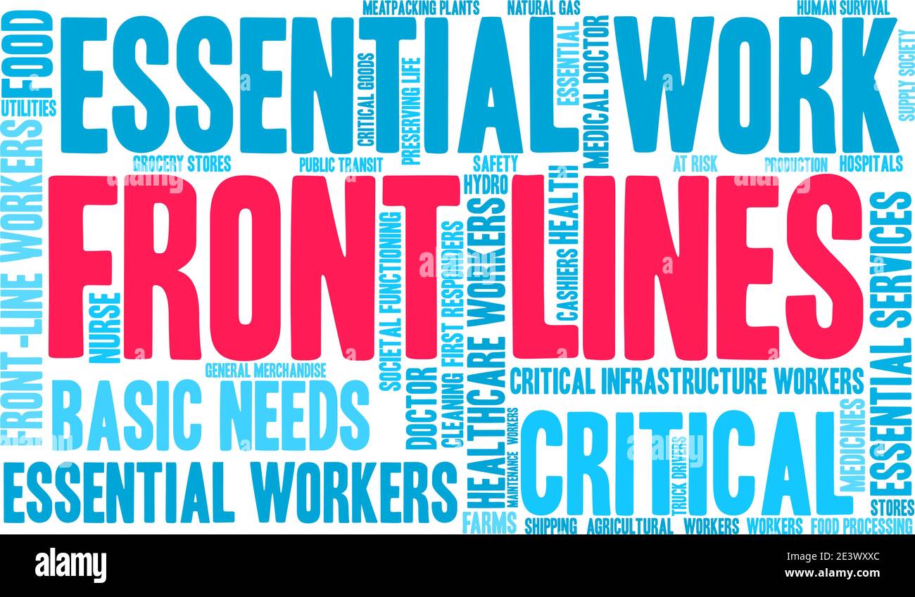 Essential Services word cloud on a white background Stock Vector Image ...