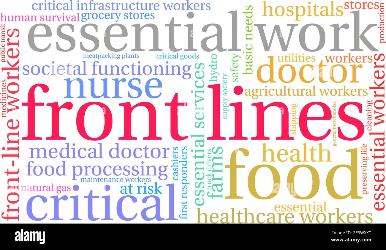 Essential Services word cloud on a white background Stock Vector Image ...