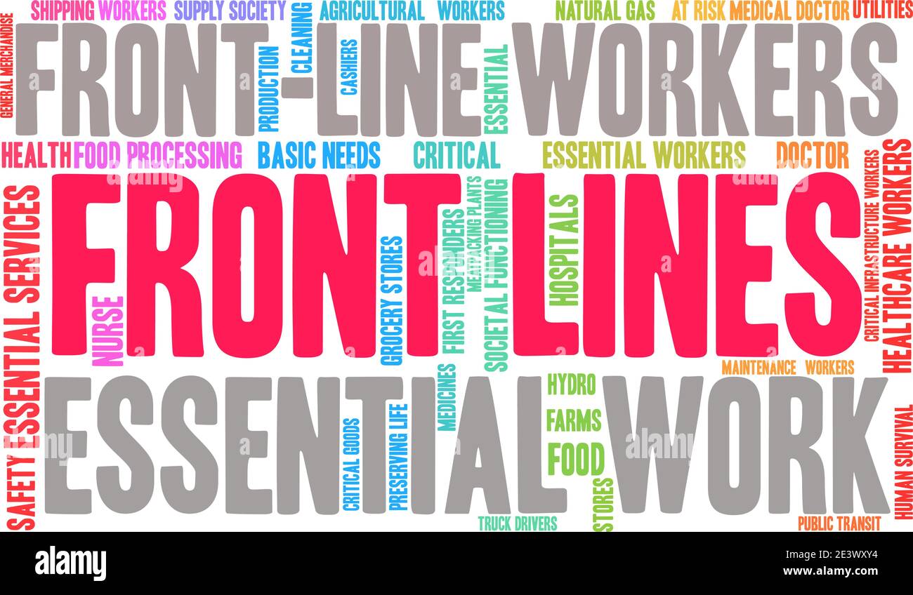 Essential Services word cloud on a white background Stock Vector Image ...