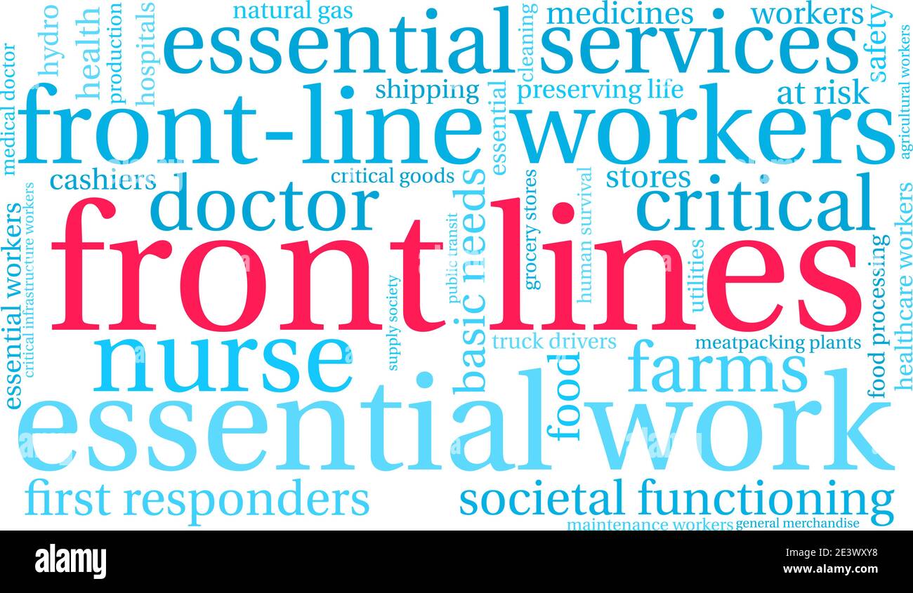 Essential Services word cloud on a white background Stock Vector Image ...