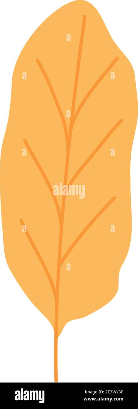 yellow leaf icon over white background, colorful design, vector ...