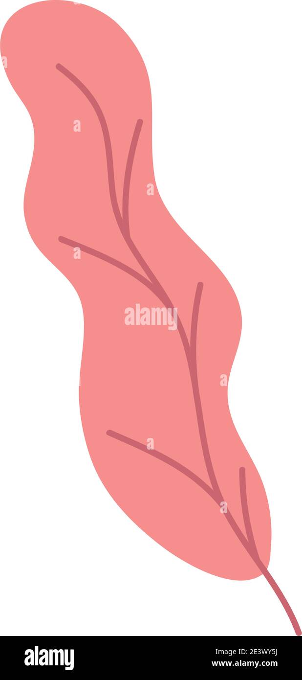 pink leaf icon over white background, colorful design, vector ...