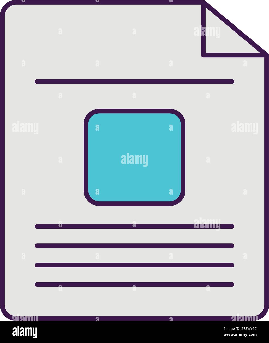 document file icon over white background, flat style, vector ...