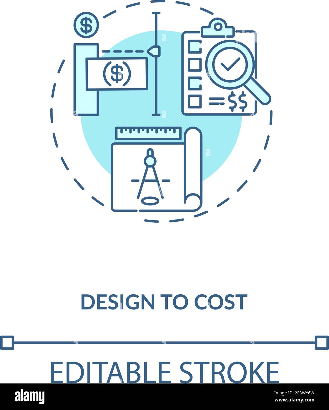 Design to cost concept icon Stock Vector Image & Art - Alamy