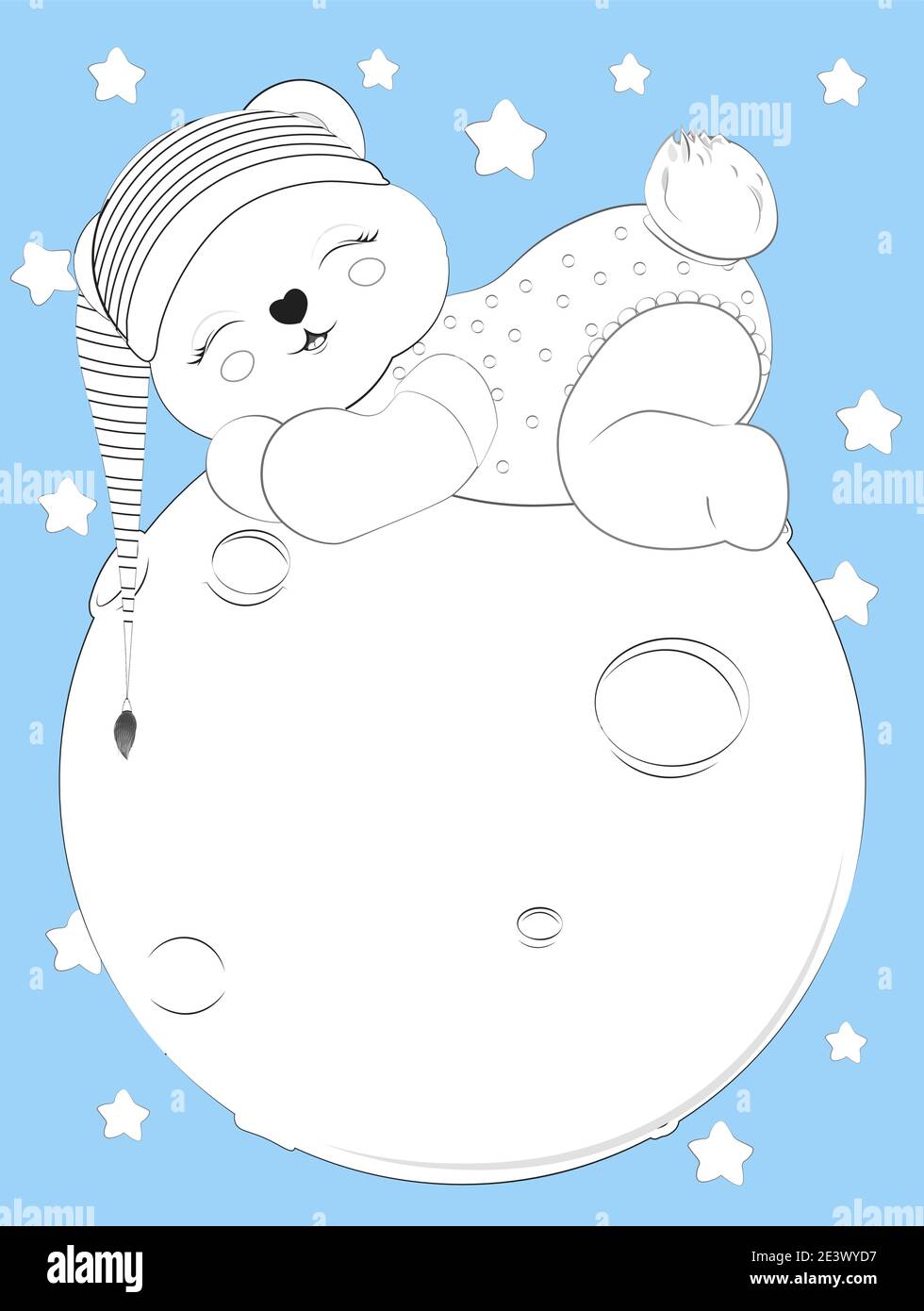 Sleeping Boy Coloring Pages
