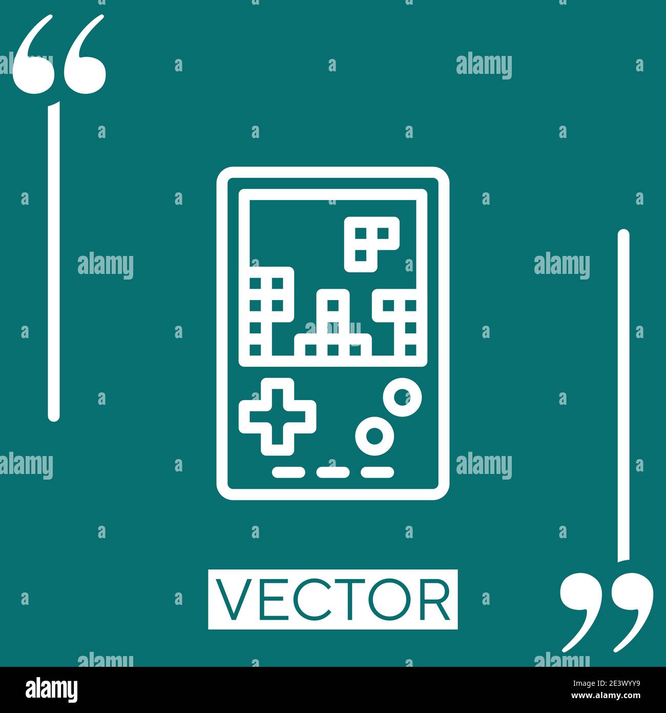 gameboy vector icon Linear icon. Editable stroke line Stock Vector Image & Art - Alamy