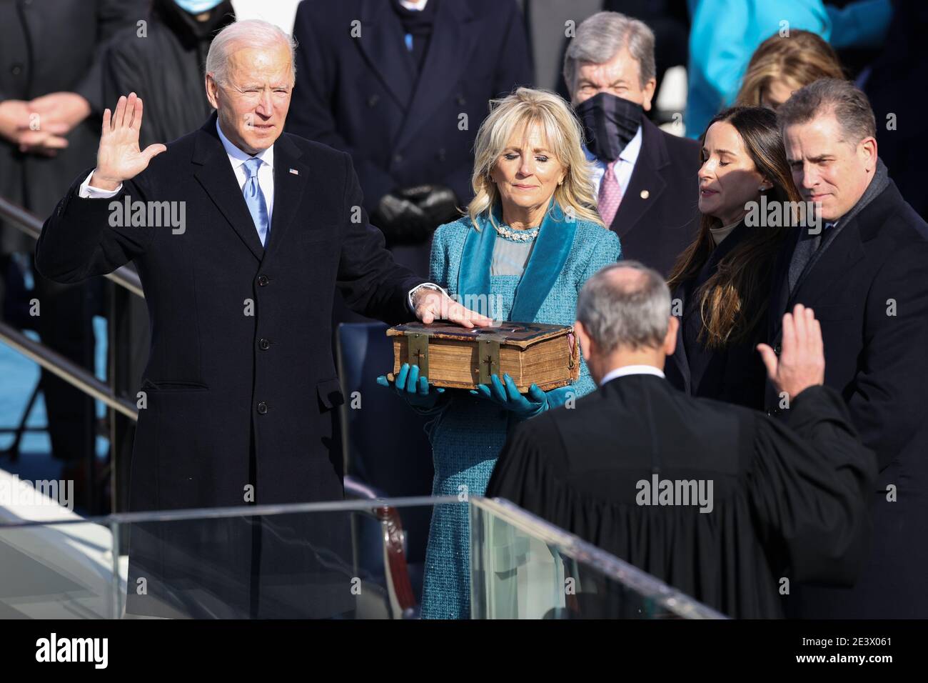 Washington, USA. 20th Jan, 2021.President-elect Joe Biden takes the ...