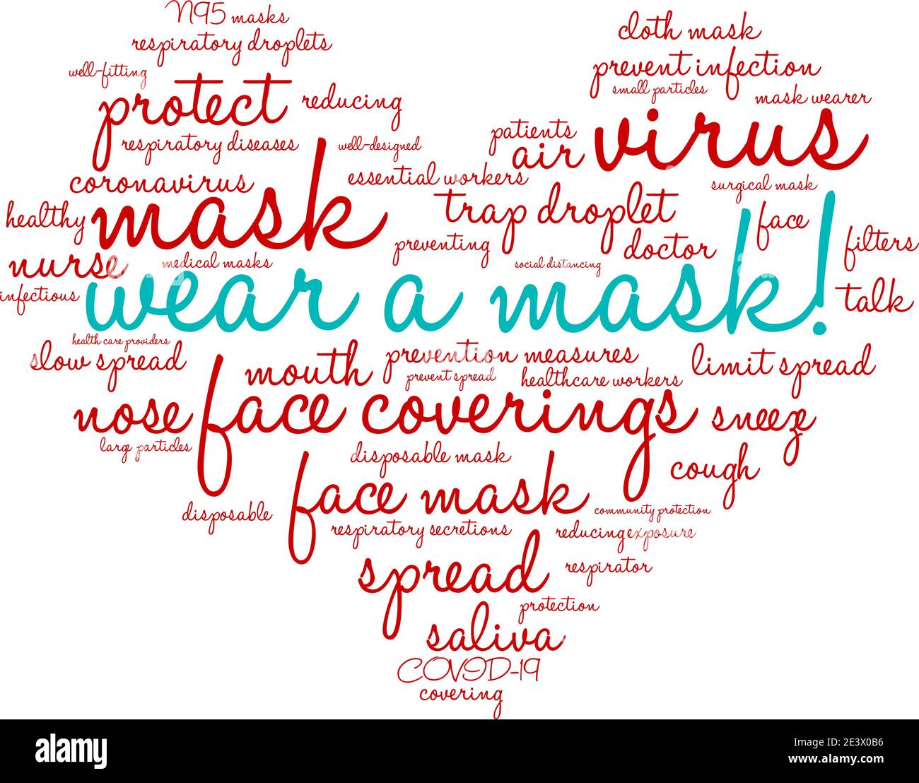 Wear a Mask word cloud on a white background Stock Vector Image & Art ...
