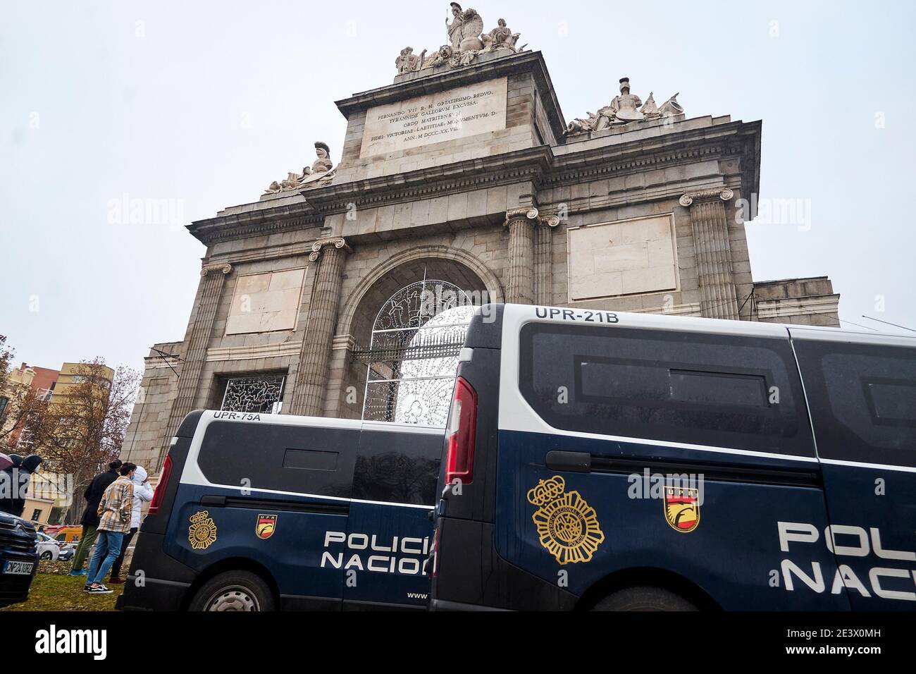 Madrid, Spain. 20 January, 2021: Explosion of a building leaves at ...