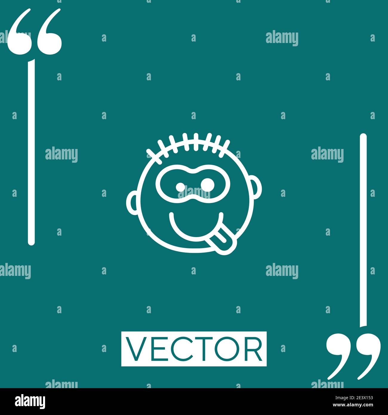 goofy vector icon Linear icon. Editable stroke line Stock Vector Image ...