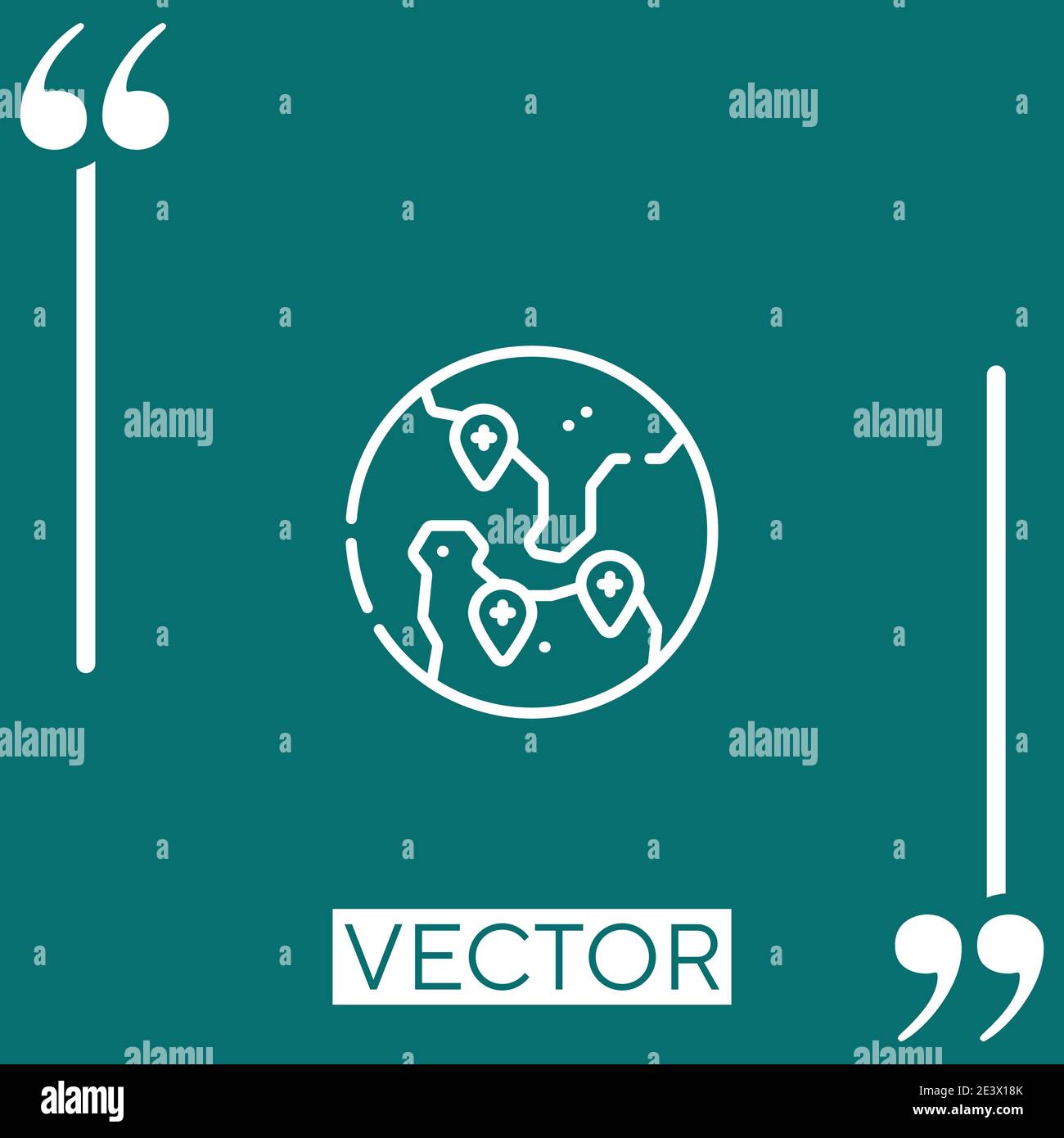 world vector icon Linear icon. Editable stroke line Stock Vector Image ...
