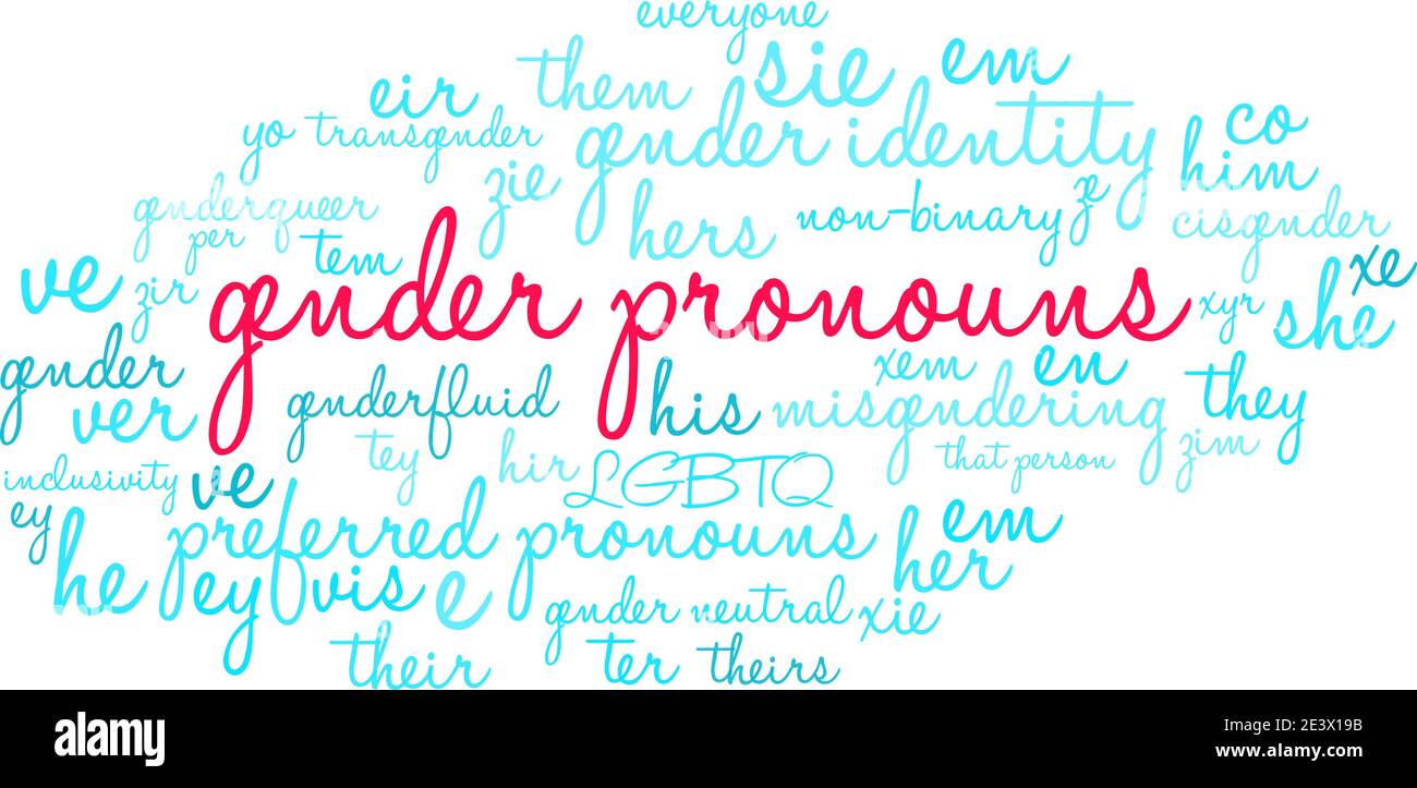 Gender Pronouns word cloud on a white background Stock Vector Image ...