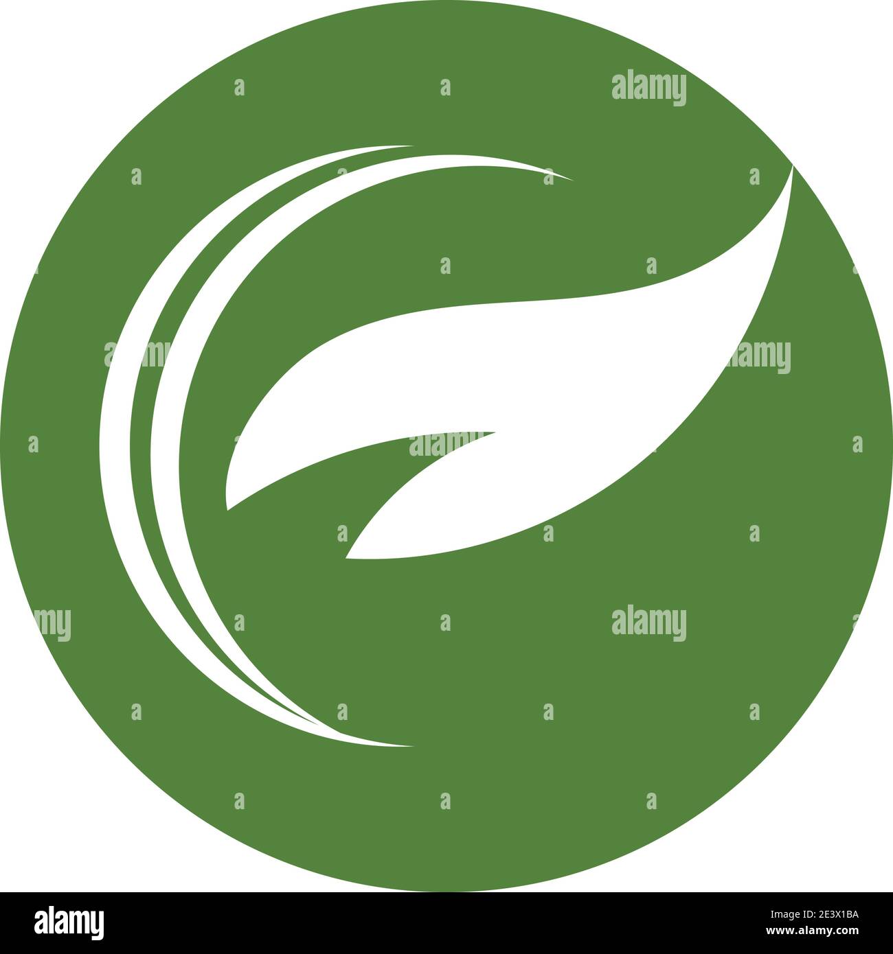 green leaf logo vector Stock Vector Image & Art - Alamy